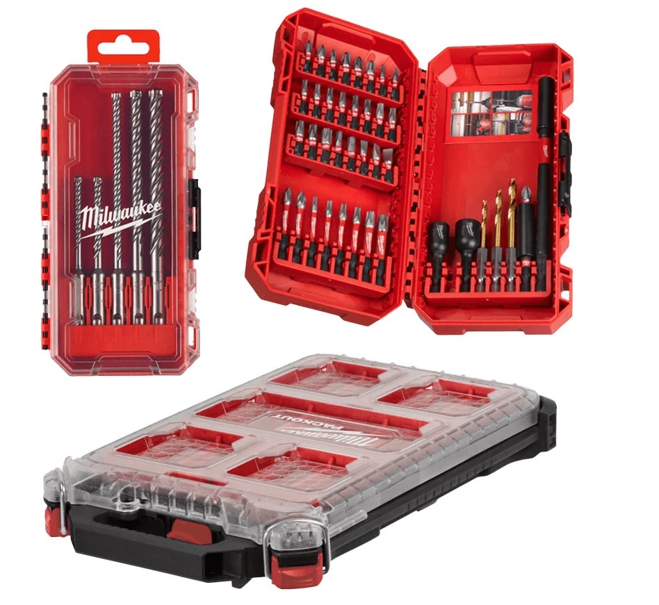 MILWAUKEE Sada příslušenství Packout kompakt slim + 4932498297 + 493249200, 45ks